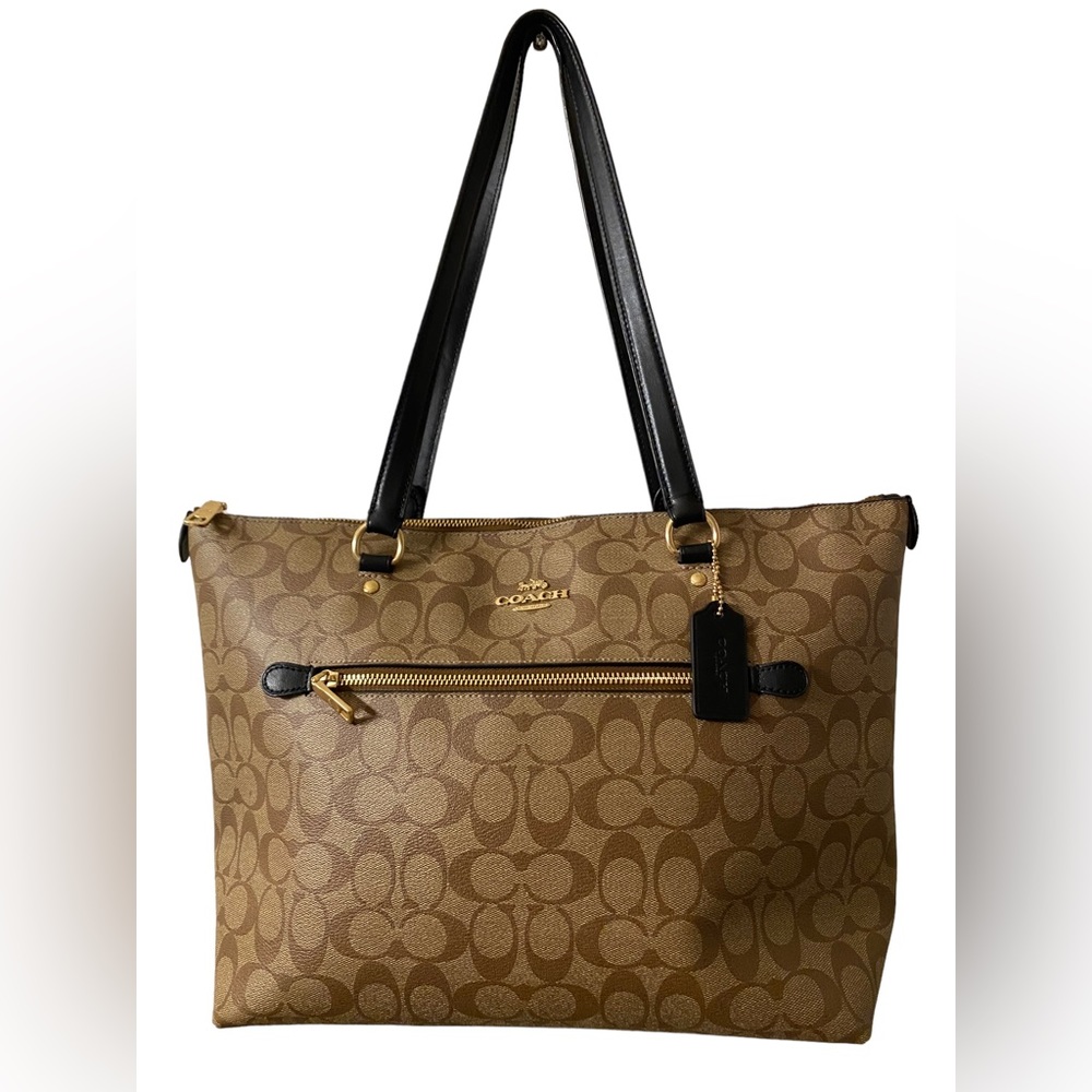 Coach Signature Gallery Leather Tote Bag - Gem